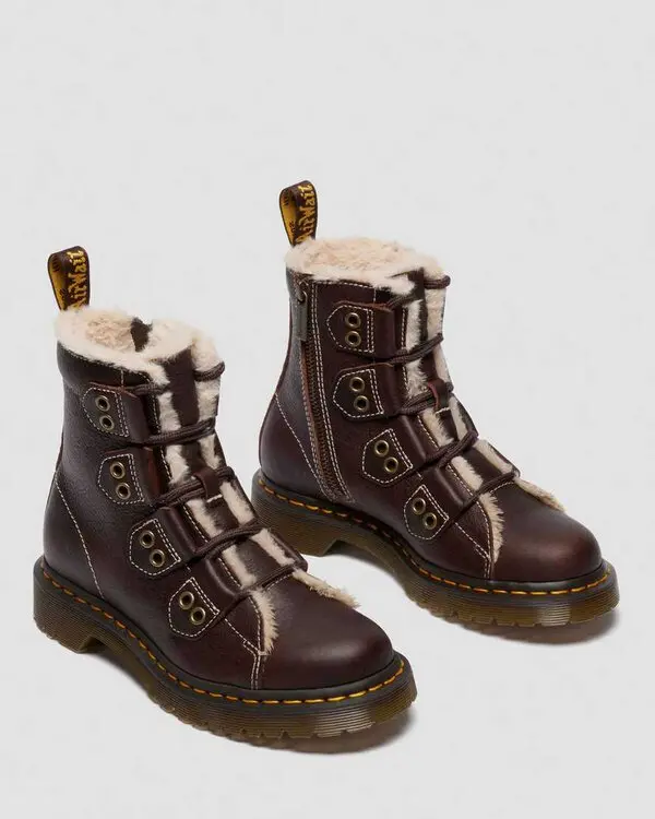 Dr. Martens 1460 Faux Fur Lined Leather Boots