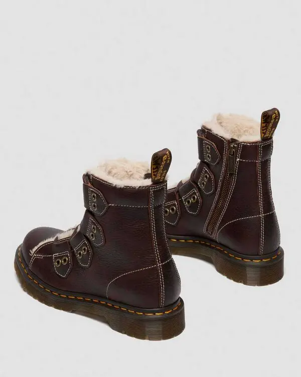 Dr. Martens 1460 Faux Fur Lined Leather Boots