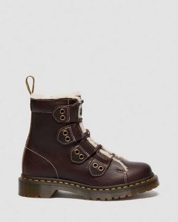 Dr. Martens 1460 Faux Fur Lined Leather Boots