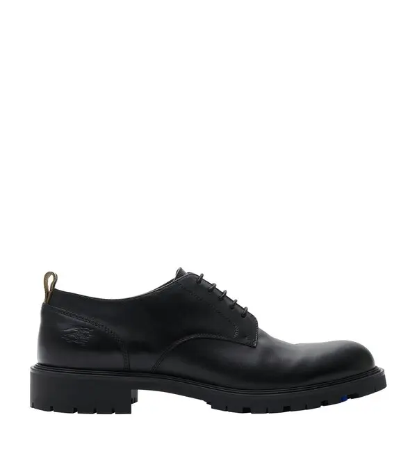Burberry Calf Leather Derby Shoes - Black | Editorialist display picture 1