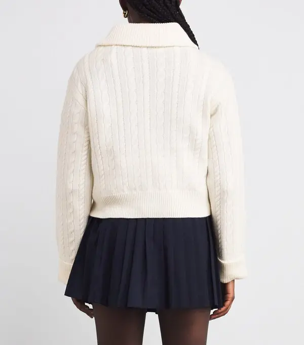 Sandro Wool Sailor-neck Sweater - Beige