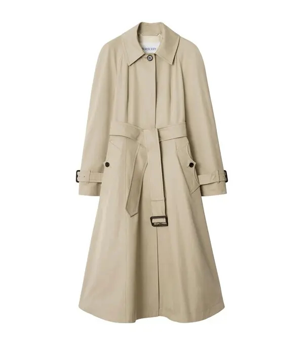 Burberry Ellingham Gabardine Car Coat - Beige