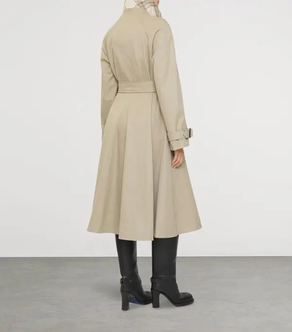 Burberry Ellingham Gabardine Car Coat - Beige