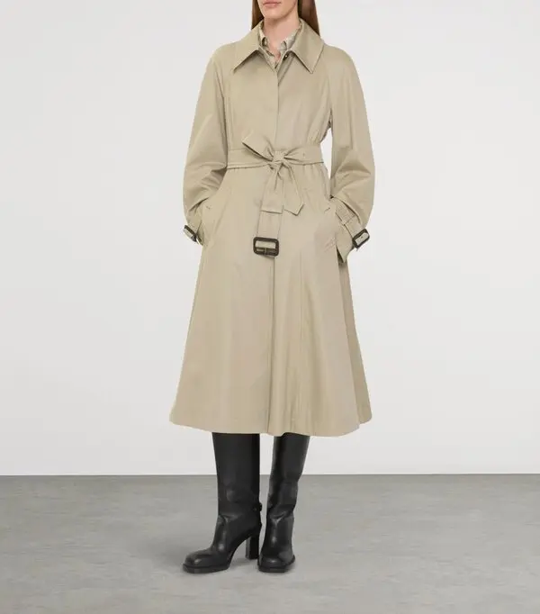 Burberry Ellingham Gabardine Car Coat - Beige