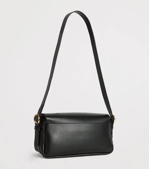 Sandro Leather Le Mambo Shoulder Bag - Black