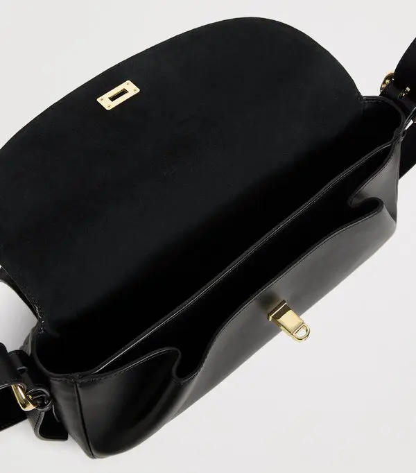 Sandro Leather Le Mambo Shoulder Bag - Black