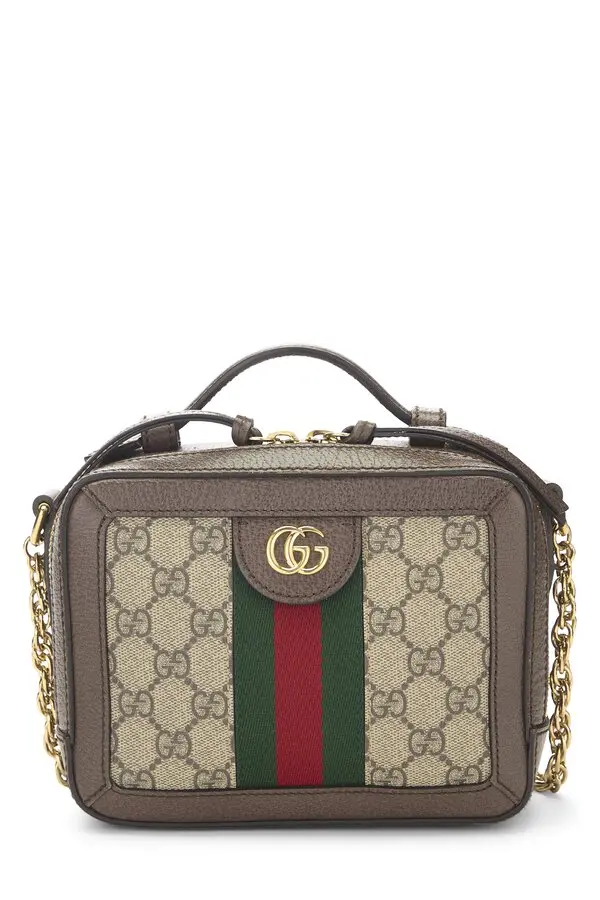 Gucci Gg Supreme Canvas Ophidia Top Handle Bag