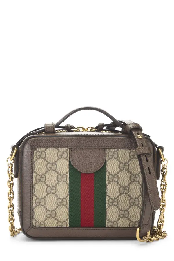 Gucci Gg Supreme Canvas Ophidia Top Handle Bag