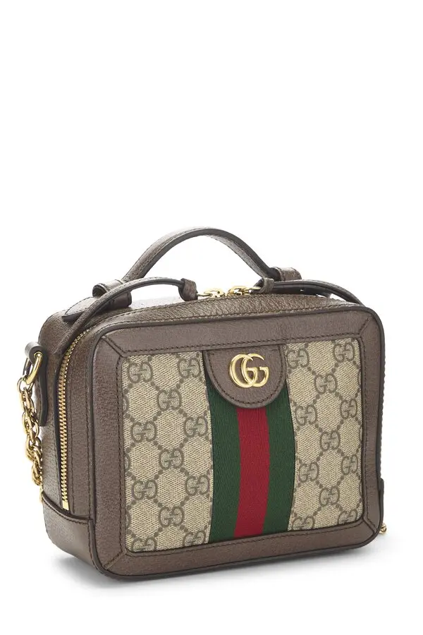 Gucci Gg Supreme Canvas Ophidia Top Handle Bag