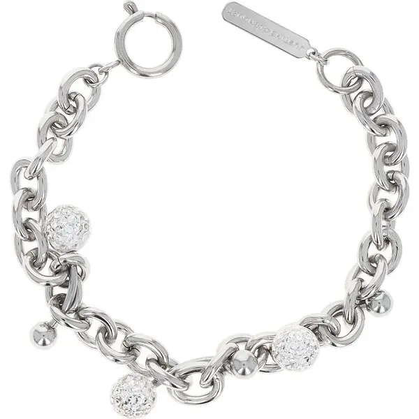 JUSTINE CLENQUET Bless Crystal Bracelet - Palladium