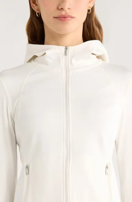 Zella Zip Hooded Jacket - Ivory Egret