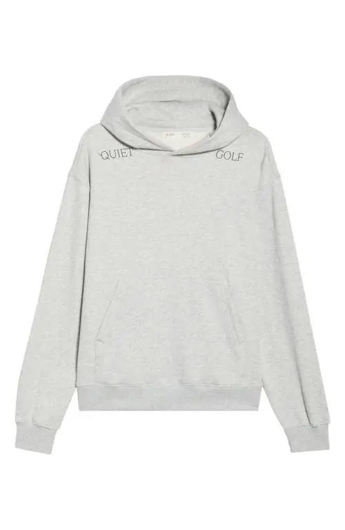 QUIET GOLF Logo Hoodie - Ash