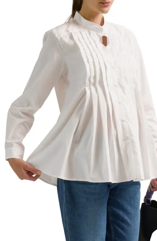 CACHE COEUR Cotton Poplin Maternity & Nursing Shirt
