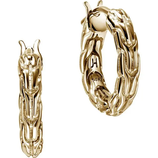 John Hardy Essential Hoop Earrings - Gold
