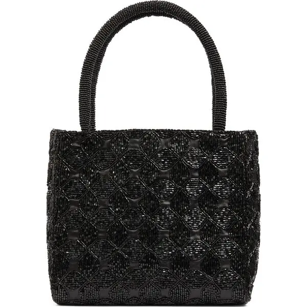LK BENNETT Valerie Beaded Top Handle Bag - Bla-black