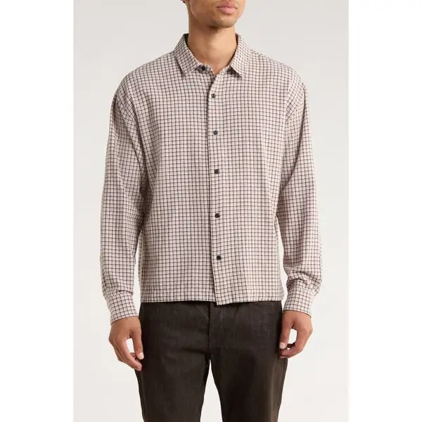 PACSUN Microplaid Button-up Shirt