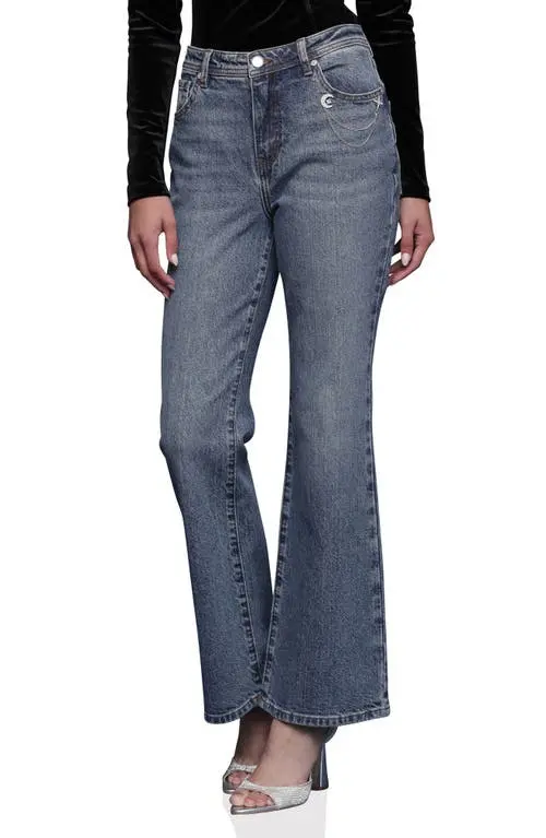 Avec Les Filles Bootcut Jeans With Moon And Star Accent