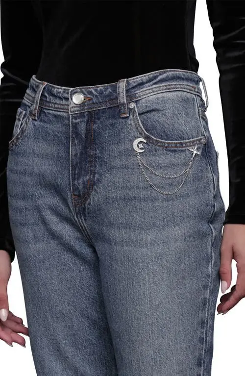 Avec Les Filles Bootcut Jeans With Moon And Star Accent