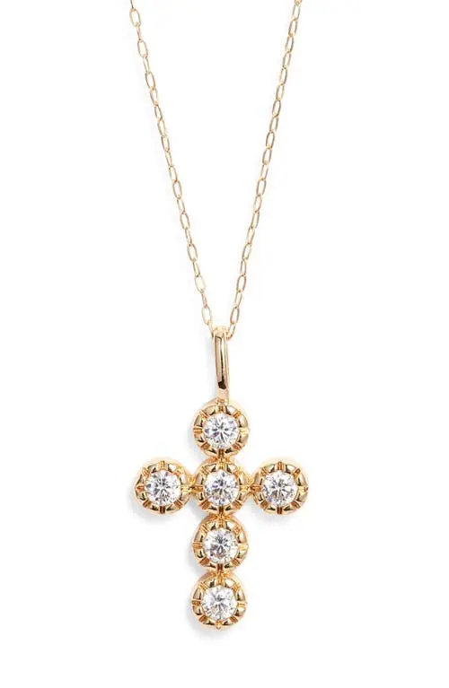 MIRANDA FRYE Eternal Cubic Zirconia Cross Pendant Necklace - Gold