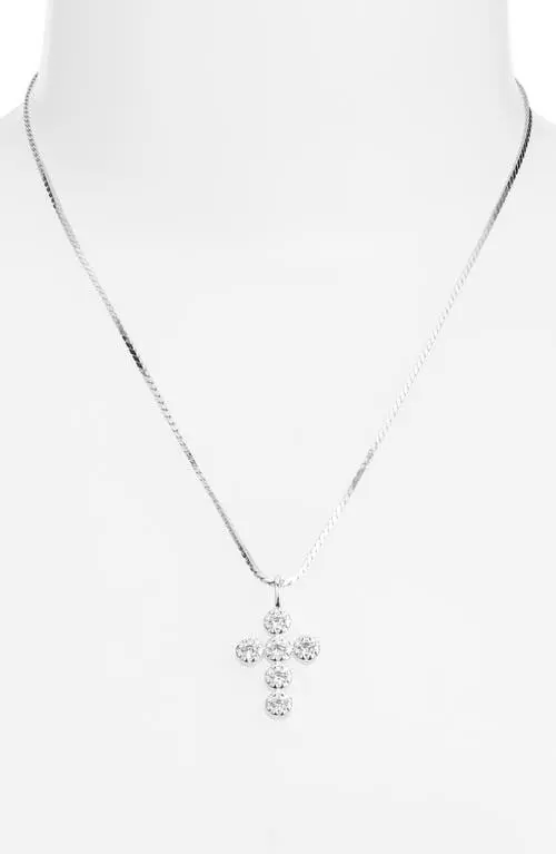 MIRANDA FRYE Eternal Cubic Zirconia Cross Pendant Necklace