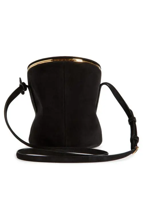 Alaïa La Canette Suede Crossbody Bag - Noir