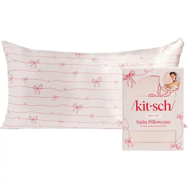 KITSCH King Satin Pillowcase - Pink