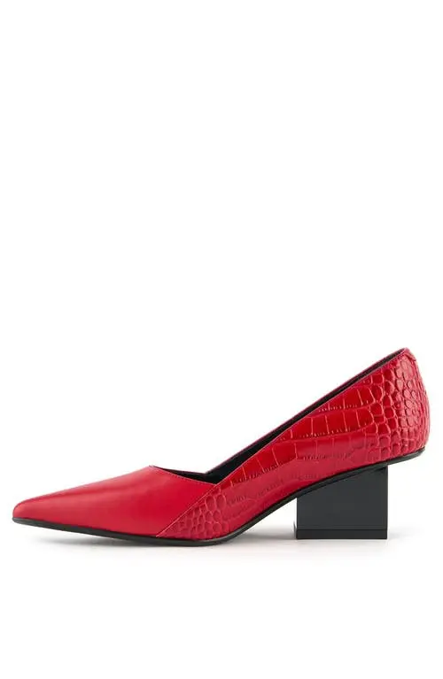 United Nude Raila Pump - Crimson