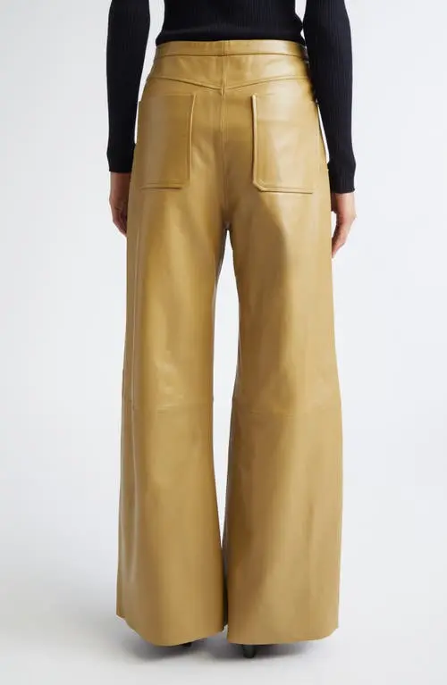 STAND STUDIO Rowena Wide Leg Leather Trousers