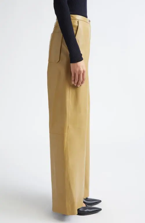 STAND STUDIO Rowena Wide Leg Leather Trousers