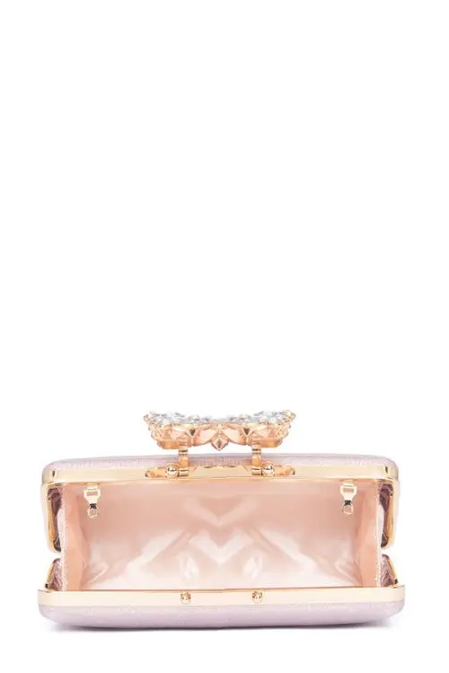 LAUREN LORRAINE Rectangular Evening Bag - Rose Gold