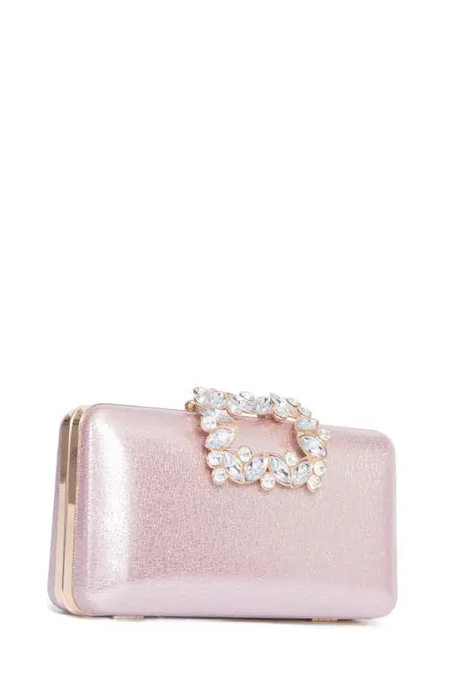 LAUREN LORRAINE Rectangular Evening Bag - Rose Gold