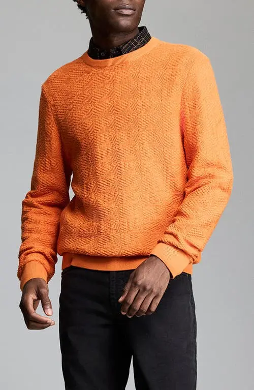 Billy Reid Geo Links Cotton Sweater - Sunset