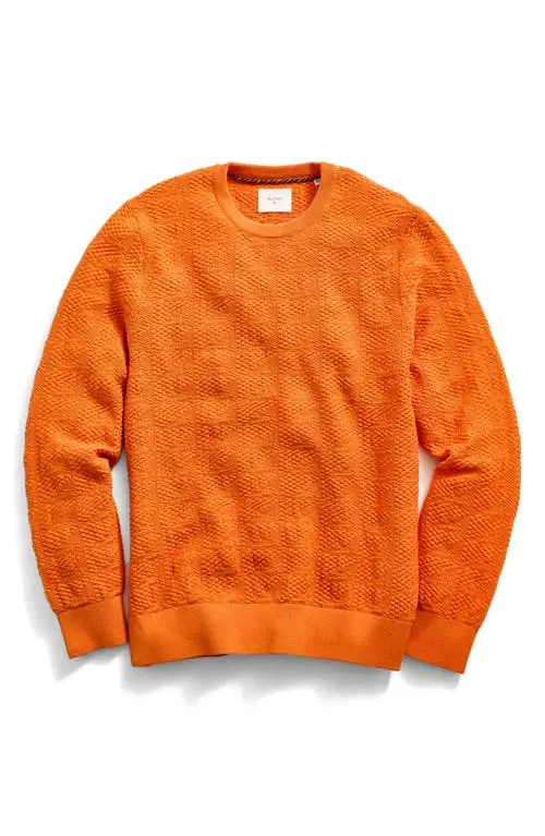 Billy Reid Geo Links Cotton Sweater - Sunset