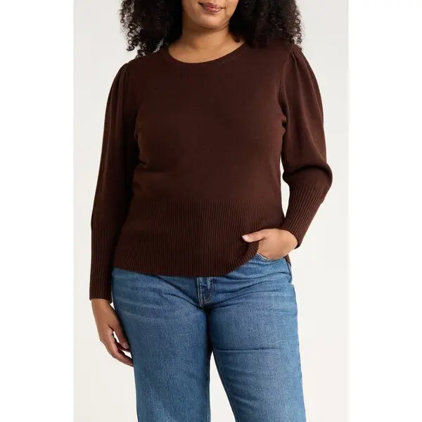 SUGARLIPS Juliet Sleeve Crewneck Sweater
