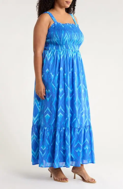 SUGARLIPS Carys Delcy Smocked Cotton Maxi Sundress