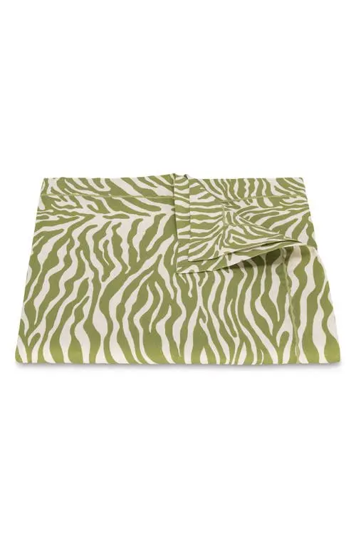 MATOUK Regine Zebra Stripe Linen Tablecloth - Grass