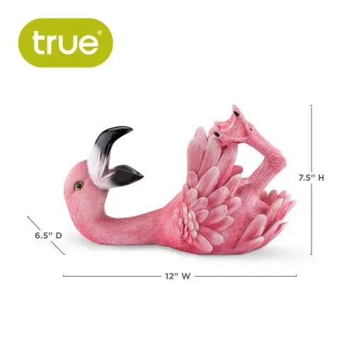 TRUE BRANDS Polyresin Flirty Flamingo Bottle Holder