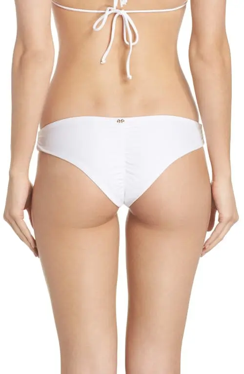 PQ Pilyq Ruched Bikini Bottom - Water Lily