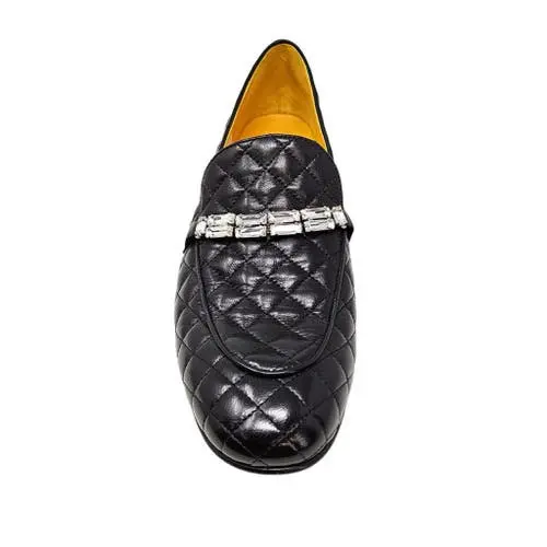 MADISON MAISON Flat Quilted Loafer - Black