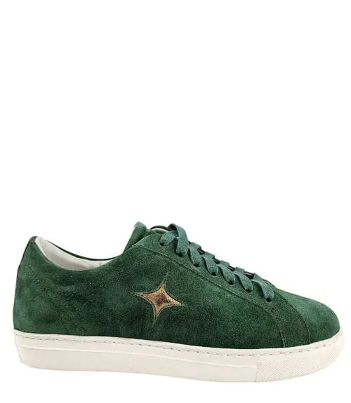 MADISON MAISON Sirius Star Suede Sneakers - Green