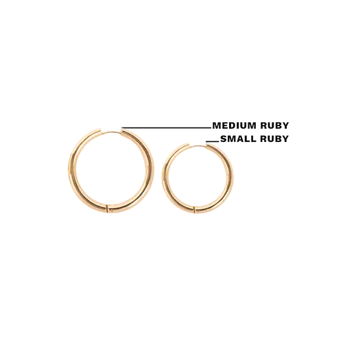 HEY HARPER Ruby Hoop Earrings