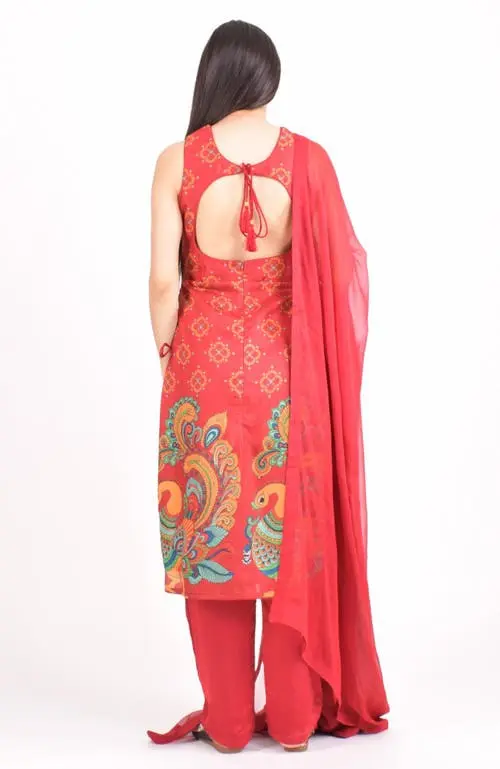 RAAS Silk Salwar Kameez With Georgette Dupatta