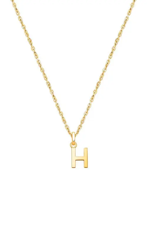 TINY BLESSINGS 14k Gold Initial Pendant Necklace - 14k Gold - H
