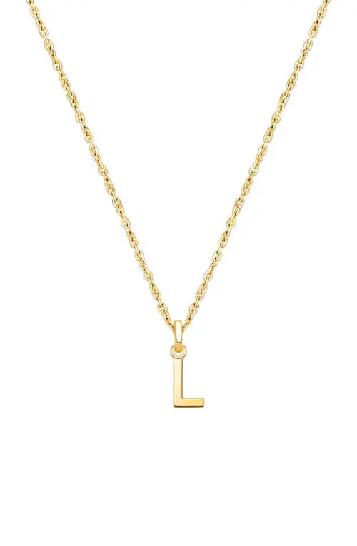 TINY BLESSINGS 14k Gold Initial Pendant Necklace - 14k Gold - L