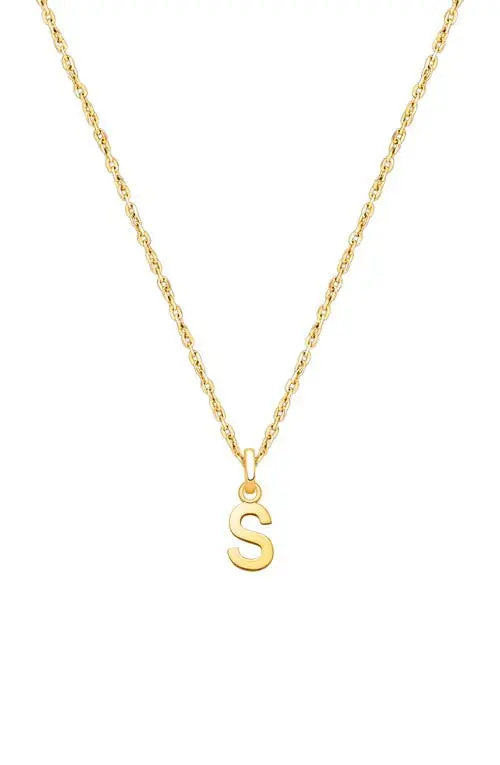 TINY BLESSINGS 14k Gold Initial Pendant Necklace - 14k Gold - S