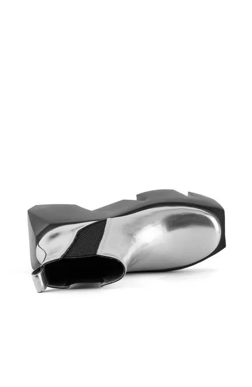 United Nude Bull Chelsea Boot - Silver