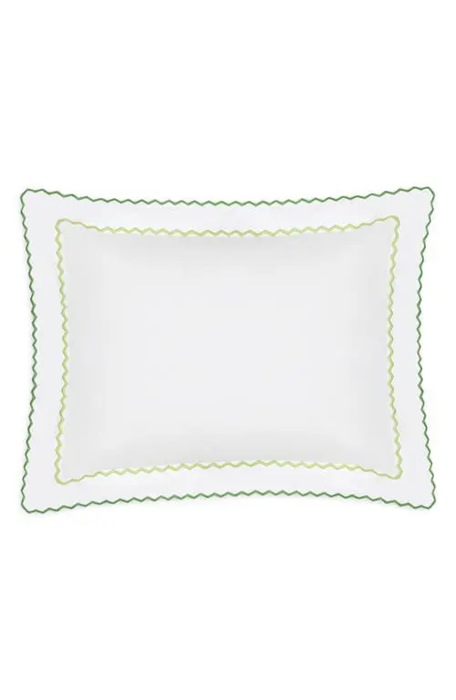 MATOUK Axel Embroidered Pillow Sham - Spring Green
