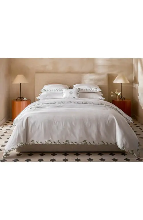 MATOUK Marcella 600 Thread Count Egyptian Cotton Flat Sheet - Bone