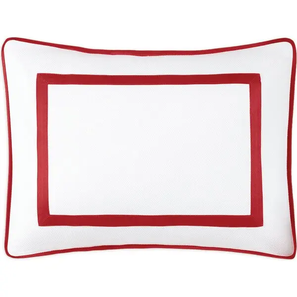 MATOUK Louise Piqué Pillow Sham - Scarlet