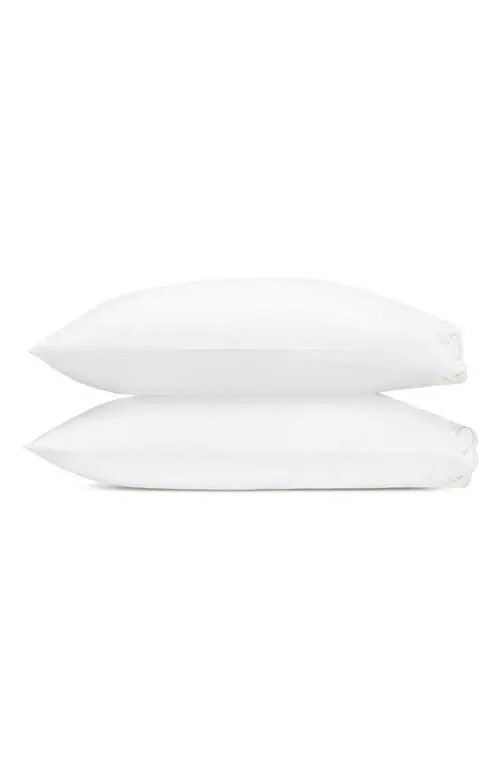 MATOUK Marcella Set Of 2 600 Thread Count Egyptian Cotton Pillowcases - Bone